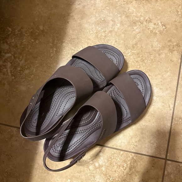 CROCS | Shoes | Crocs Brown Platform Sandals | Poshmark